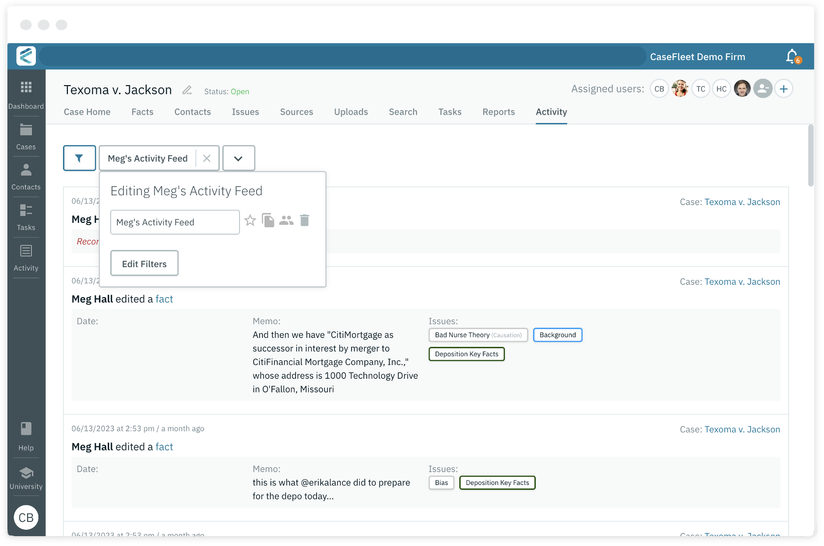 Activity Feed | CaseFleet